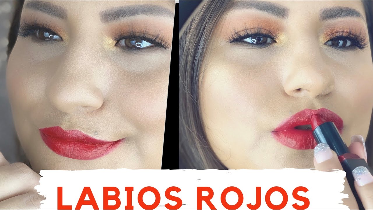 LABIOS ROJOS 💋 MAQUILLAJE PASO A PASO - YouTube