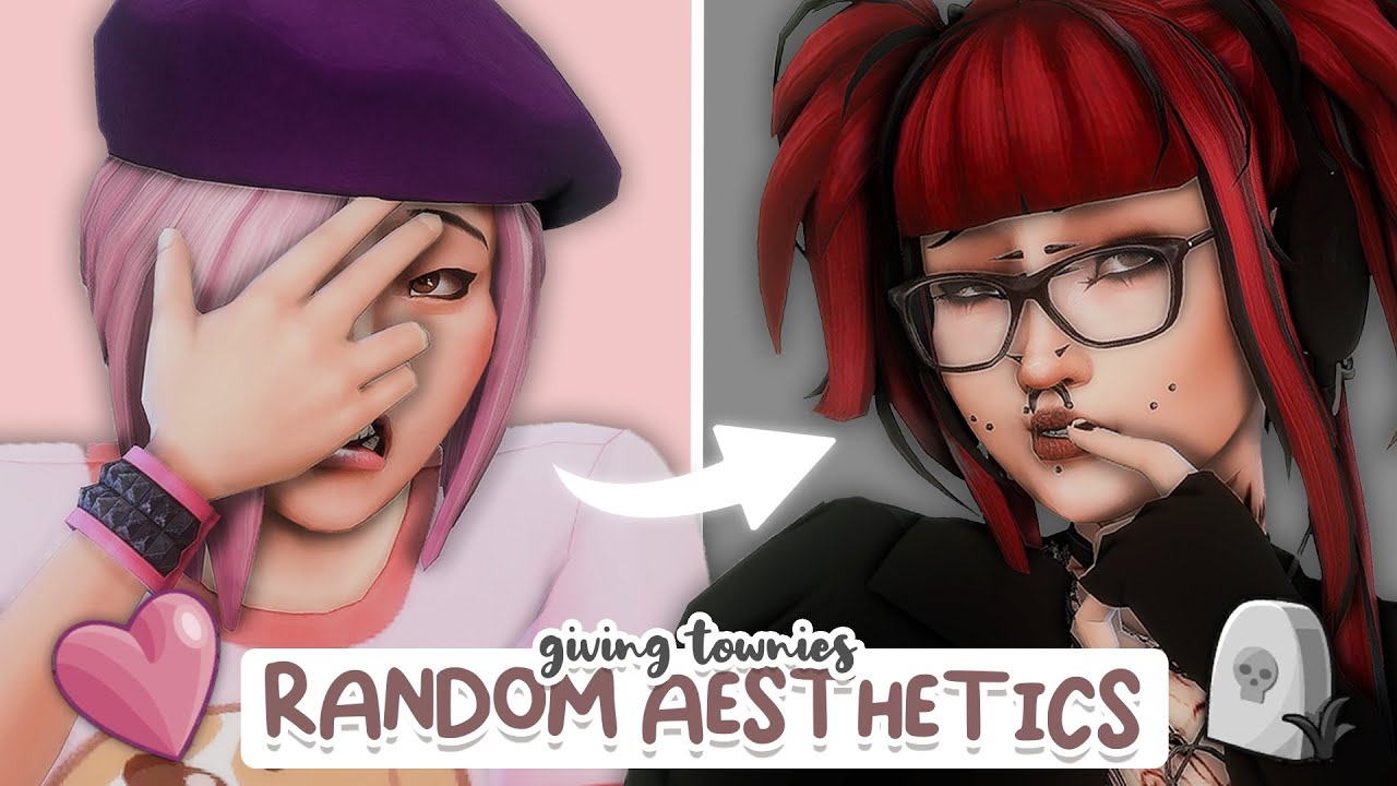 Styling Townies in RANDOM AESTHETICS | Sims 4 Create a Sim Challenge ...