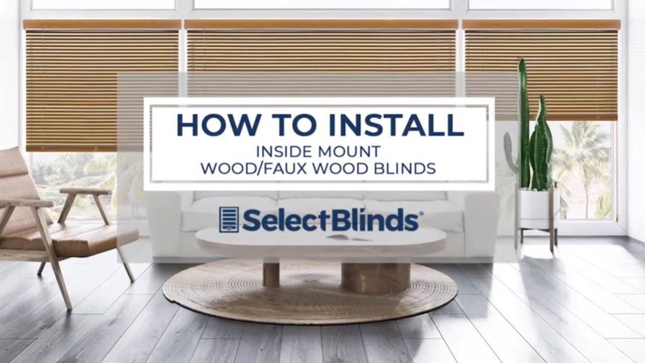 How to Install Inside Mount Wood/Faux Wood Blinds - YouTube
