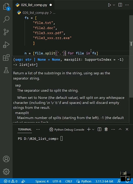 Списковое включение list comprehension #python #list - YouTube