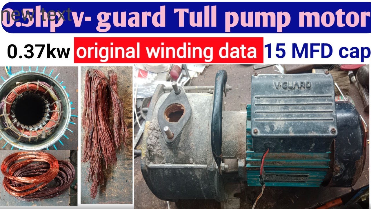 0.5hp motor winding data l 0.37kw/0.5hp motor winding data l Tull pump ...