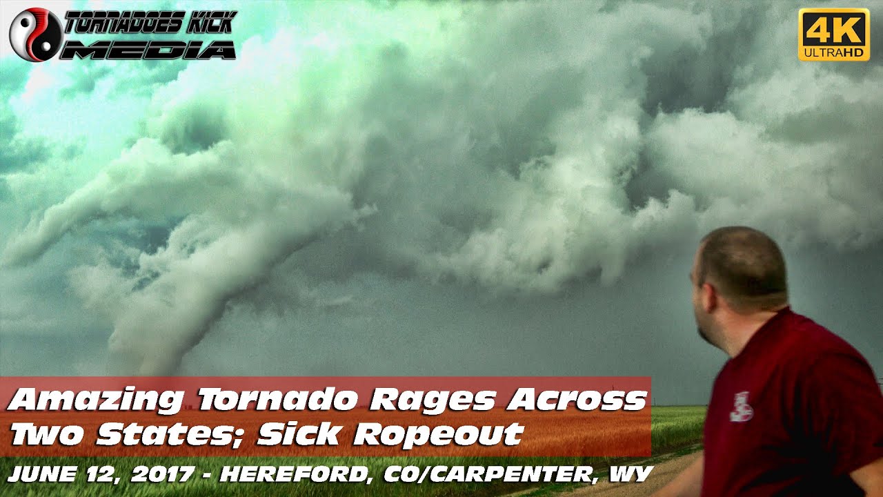 Beautiful Tornado Churns Across Two States - 6/12/2017 Carpenter, WY ...