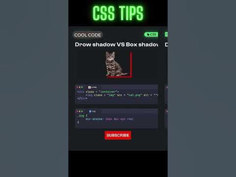CSS drop shadow vs box shadow #shorts - YouTube
