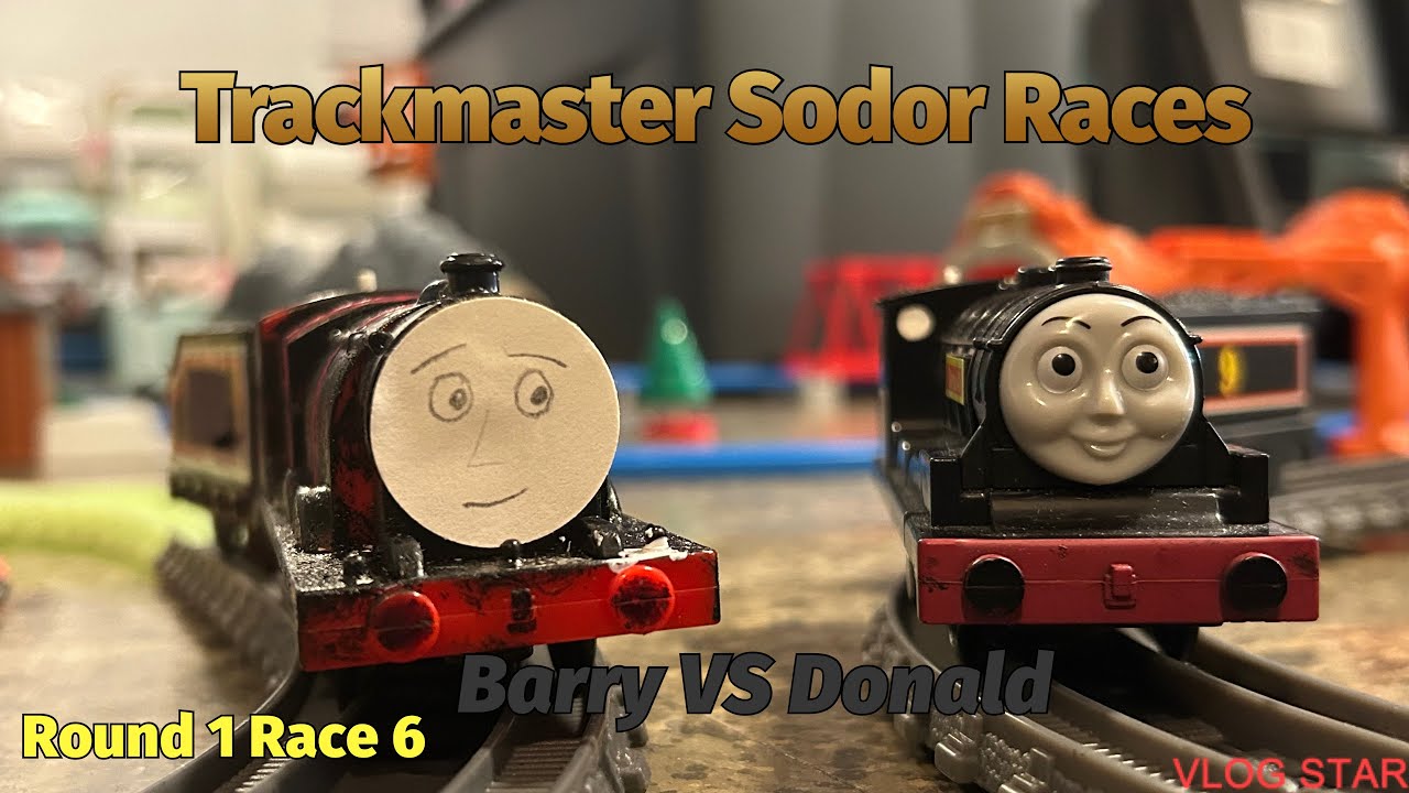 Trackmaster Sodor Races | Round 1 Race 6 | Barry vs Donald - YouTube