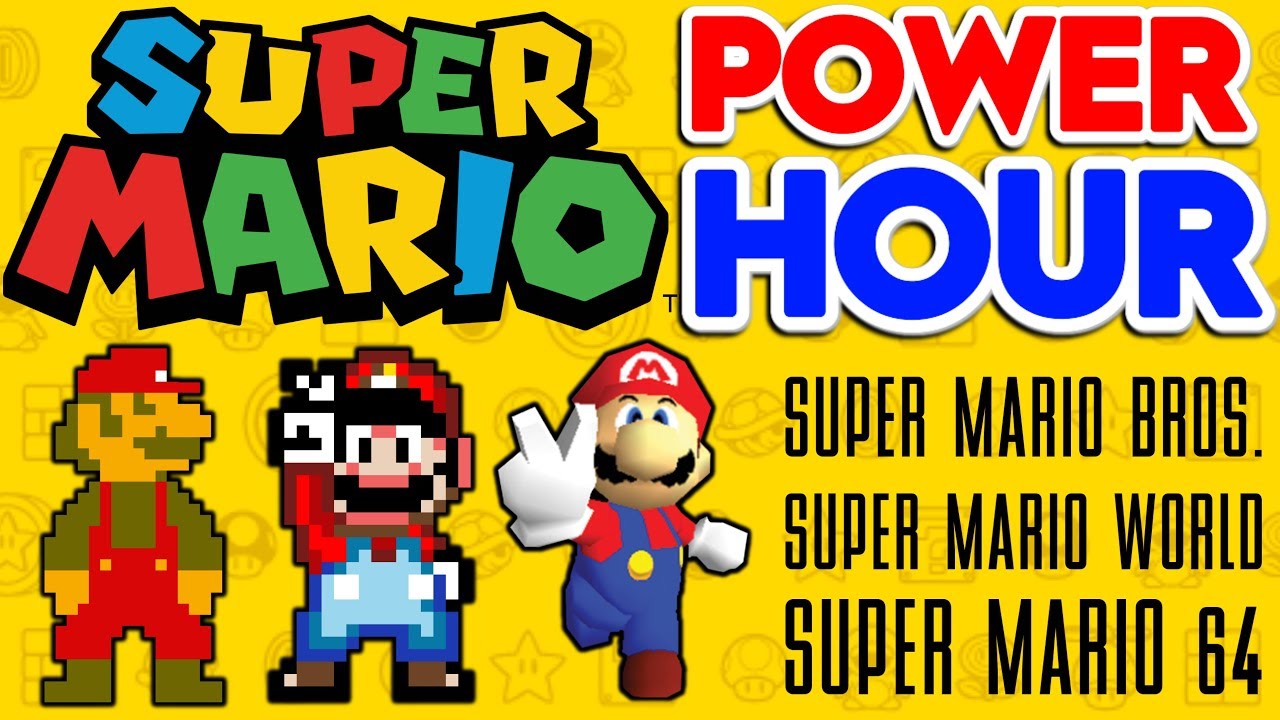 SUPER MARIO POWER HOUR | Beating Mario Bros. + Mario World + Mario 64 ...