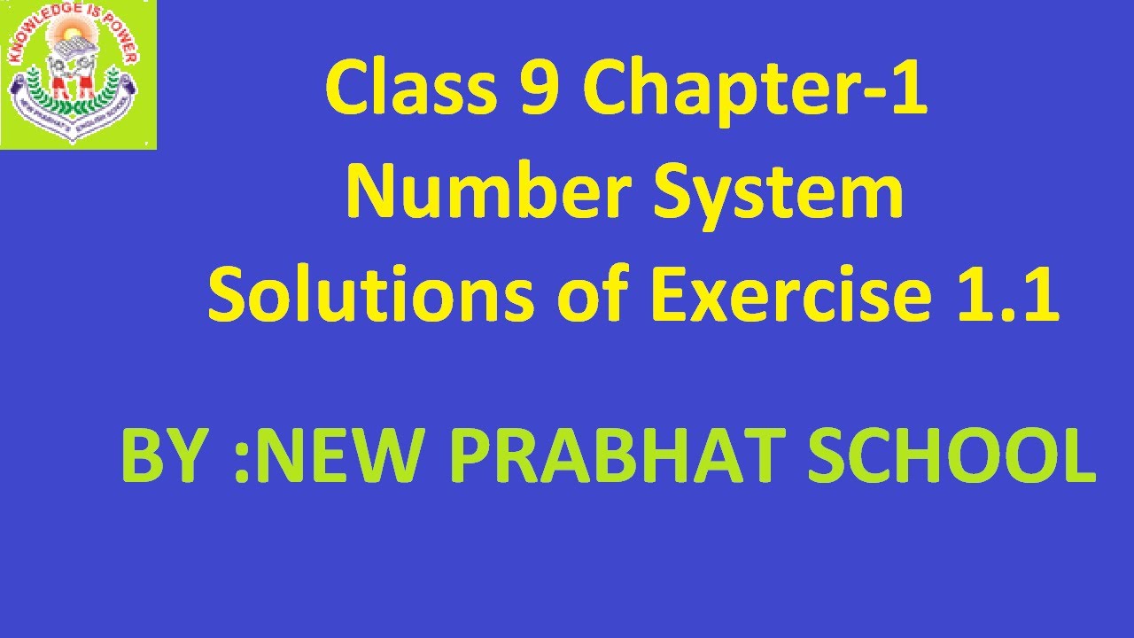 Number System Class 9 Math Chapter 1 Exercise 1.1 - YouTube