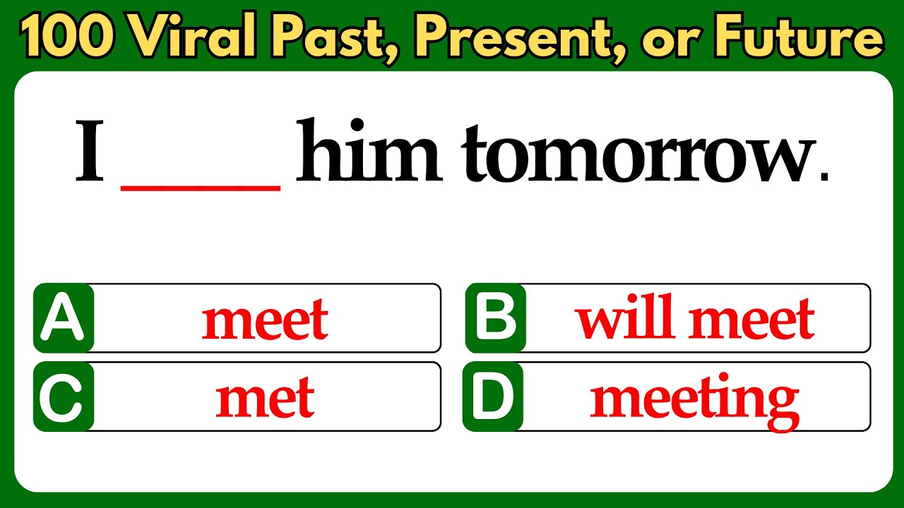 Master Verb Tenses with 100 Interactive Quizzes || Past, Present, or ...