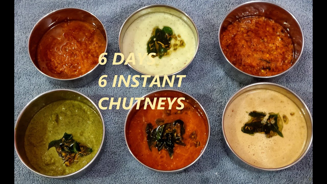 6 Days 6 Instant Chutneys in Tamil #6 நாட்கள் 6 சட்னிகள் #Chutney ...