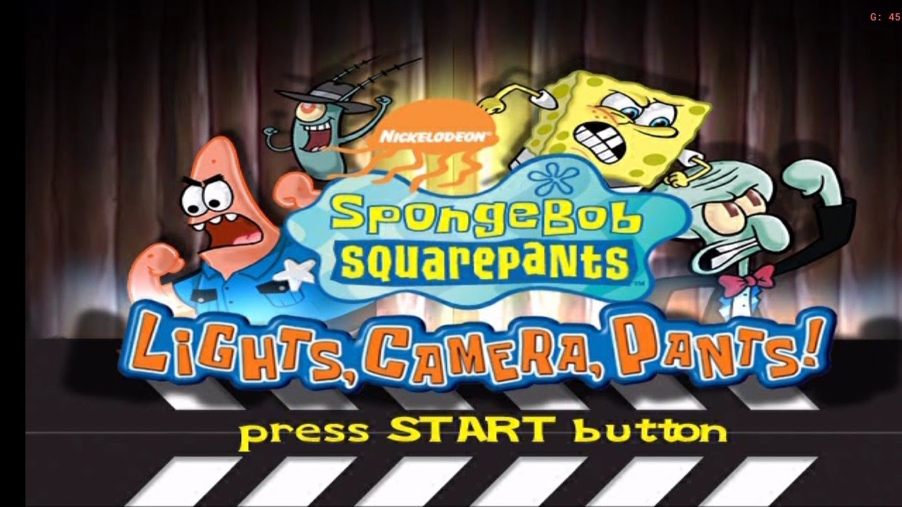 Nostalgia main game PS2! SpongeBob SquarePants Lights, Camera, Pants ...