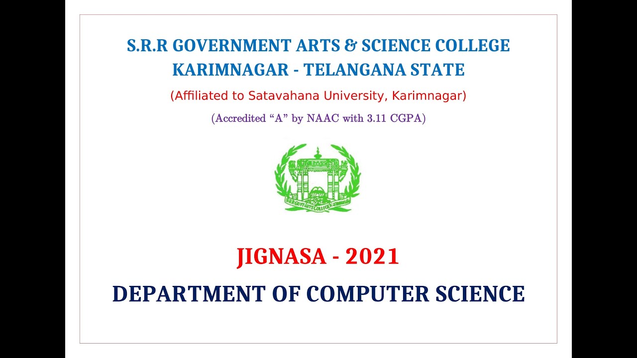 JIGNASA 2021 - DEPARTMENT OF COMPUTER SCIENCE - YouTube