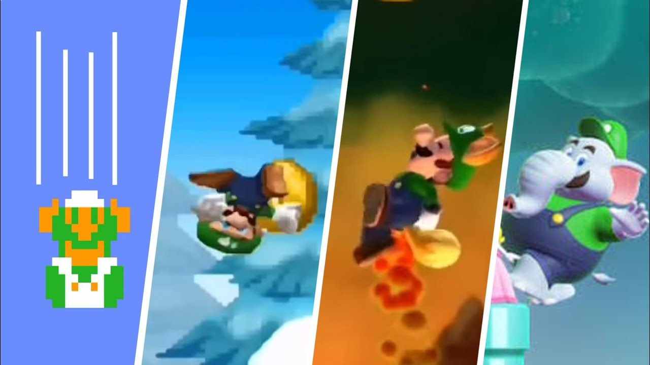 Evolution of Luigi Falling to Death - Game over (1985-2024) - YouTube