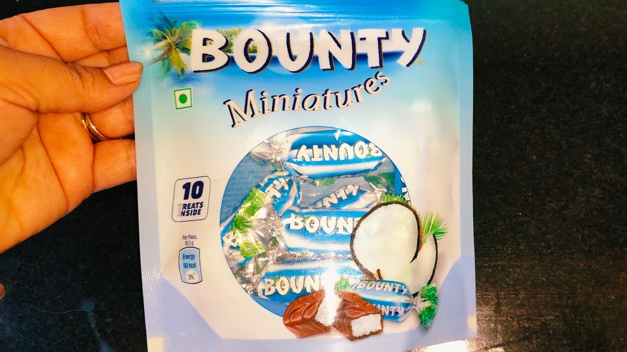 BOUNTY Miniatures chocolate Unboxing & Review | Bounty coconut ...