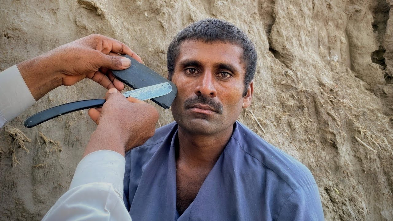 Asmr Fast Beard Shaving but Barber is 100 Year Old! Asmr no Blade razor ...