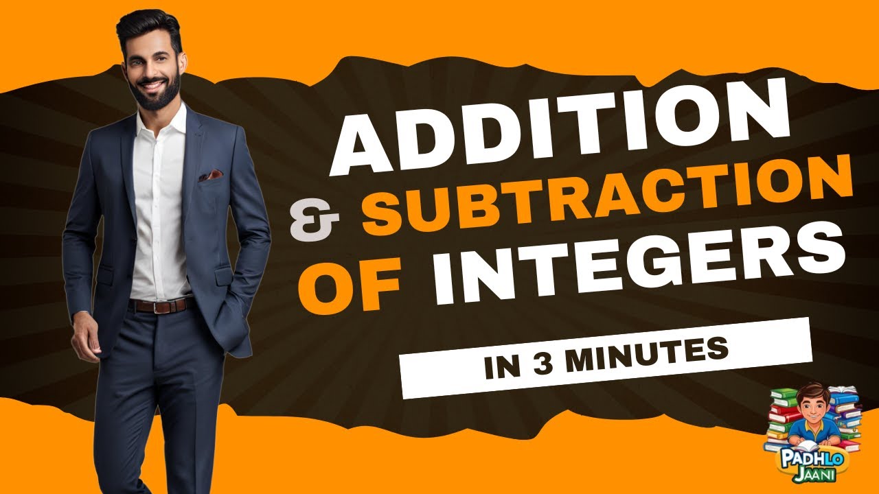 "Addition and Subtraction of Integers Made Easy|#Integers #MathTutorial #QuickMath #class6to8 ...