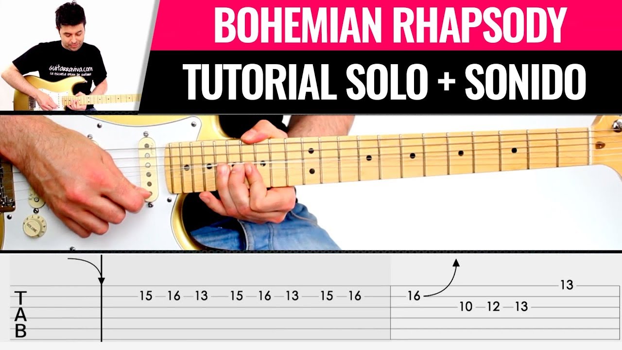 Bohemian Rhapsody SOLO (Tutorial y ajustes de sonido) Clase de guitarra ...