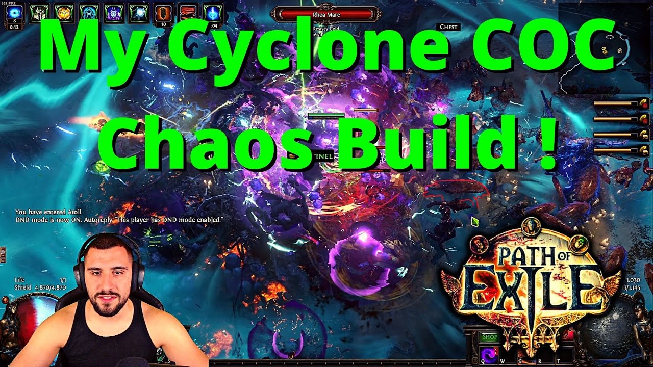 [3.18] My Cyclone COC Chaos Occultist Build on POE ! - YouTube