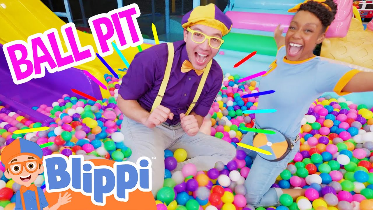 FUN Playdate at the INDOOR PLAYGROUND! | Best Friends Blippi & Meekah ...