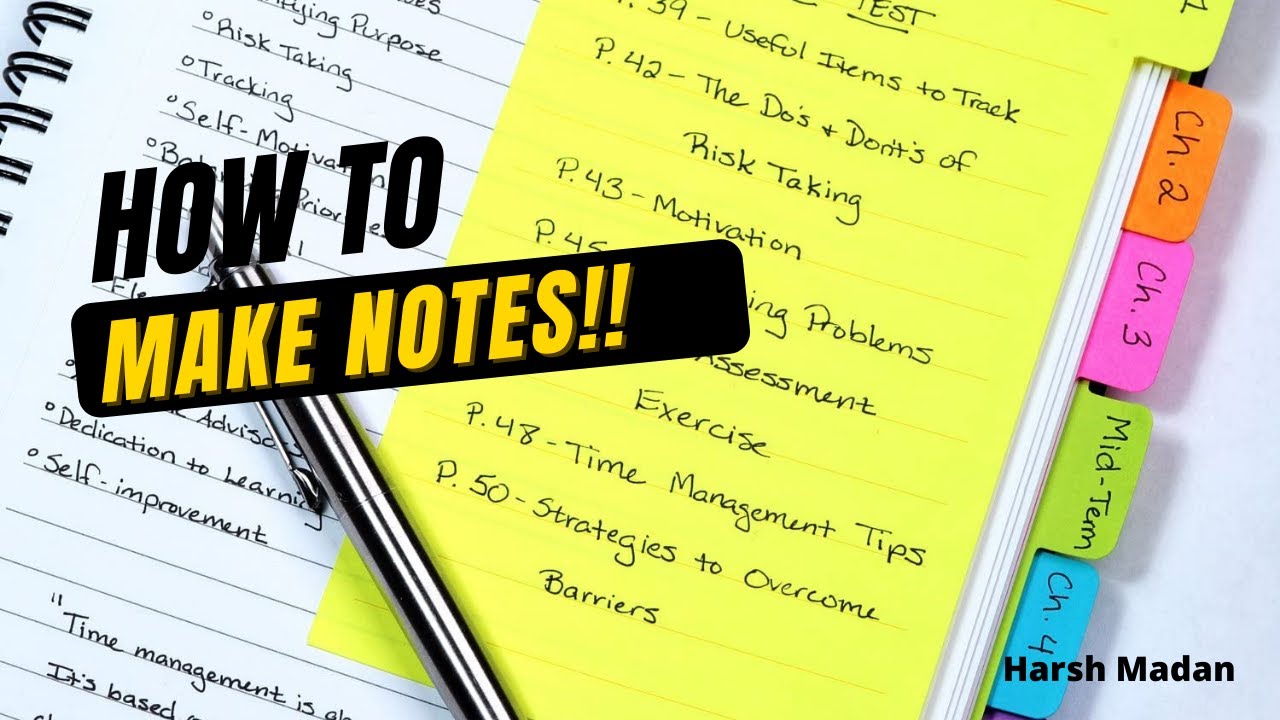 How to make Notes | Why Notes? | HM8 - YouTube
