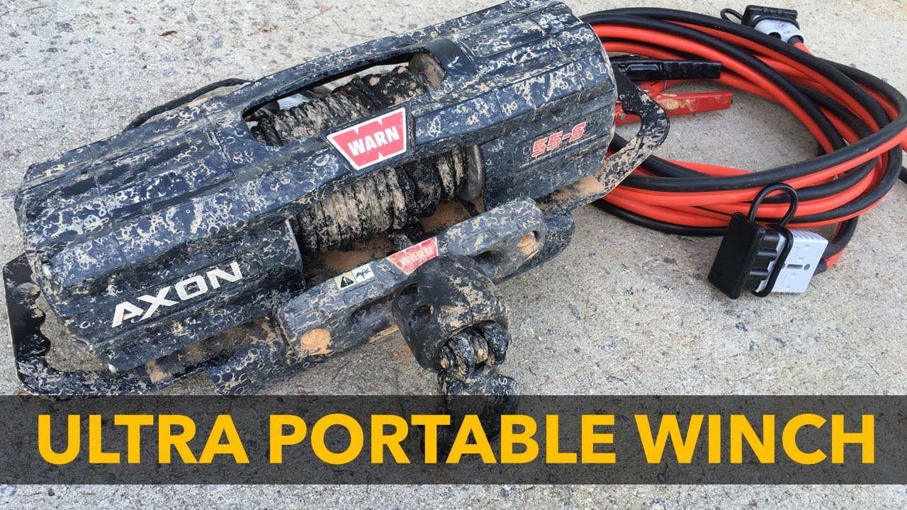 Ultra Portable Front or Rear Winch Wire Up: Warn Axon 55-S - YouTube