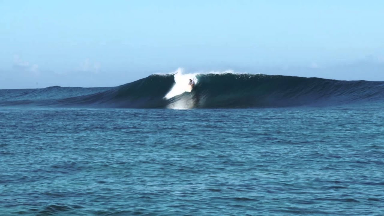 Surfing at Coconuts Resort, Samoa - YouTube
