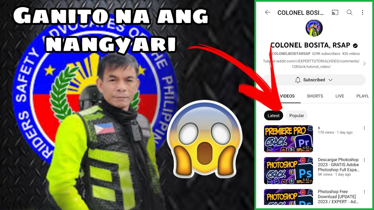 Congressman Colonel Bosita Rsap youtube channel na hack ? - YouTube