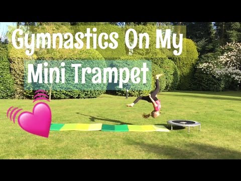 Gymnastics On My Mini Trampet - YouTube