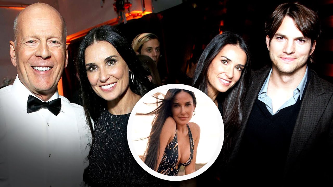 Demi Moore Family With Daughter,EX Husband Ashton Kutcher and Bruce ...