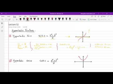Lecture 52 Hyperbolic Functions part 1 - YouTube