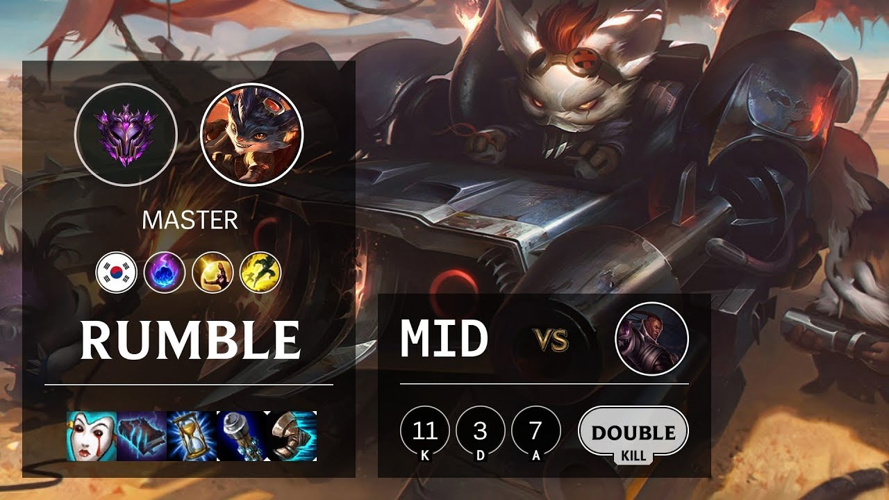 Rumble Mid vs Lucian - KR Master Patch 10.5 - YouTube