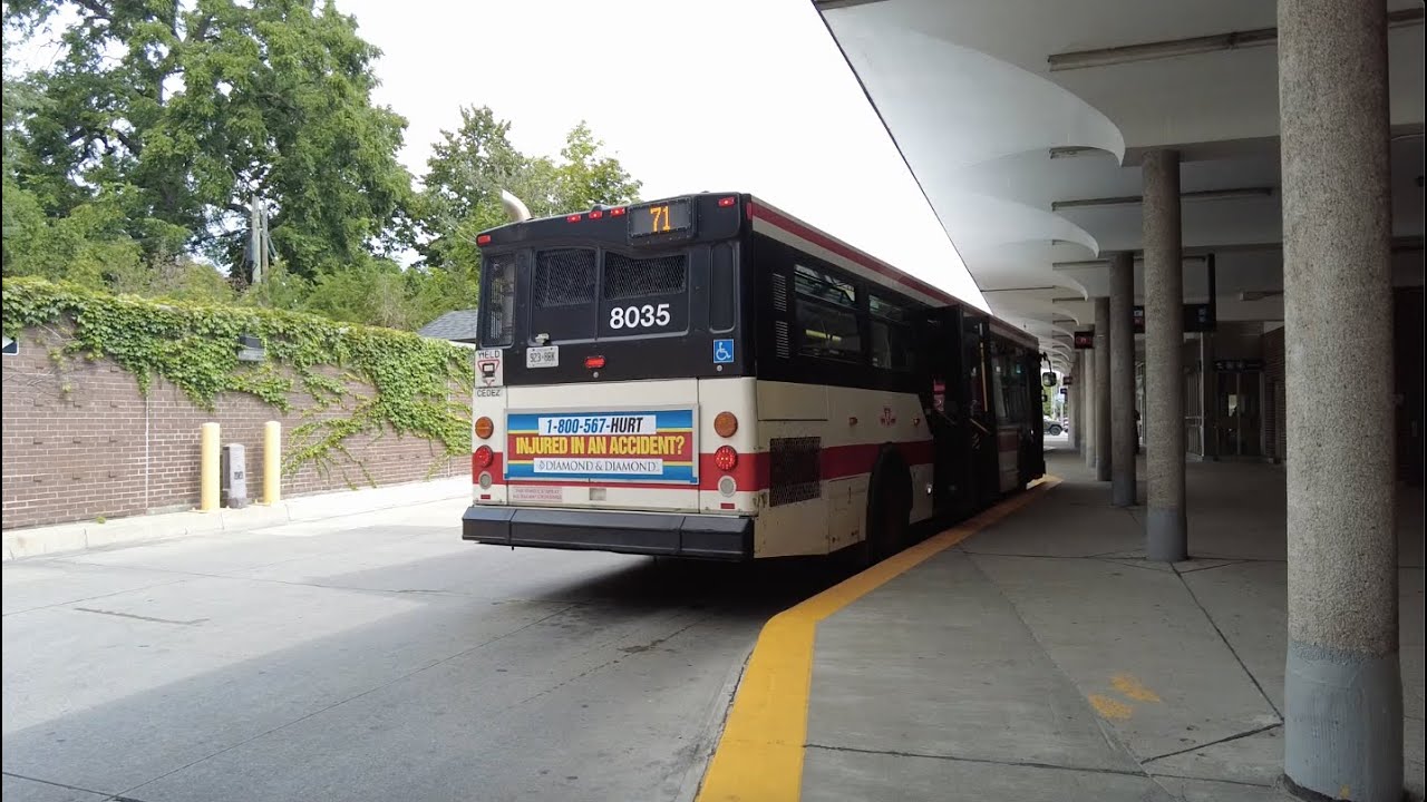 TTC 71 Runnymede Bus Ride #8035 from Runnymede Stn to Mount Dennis Garage & Back 8/26/2023 - YouTube