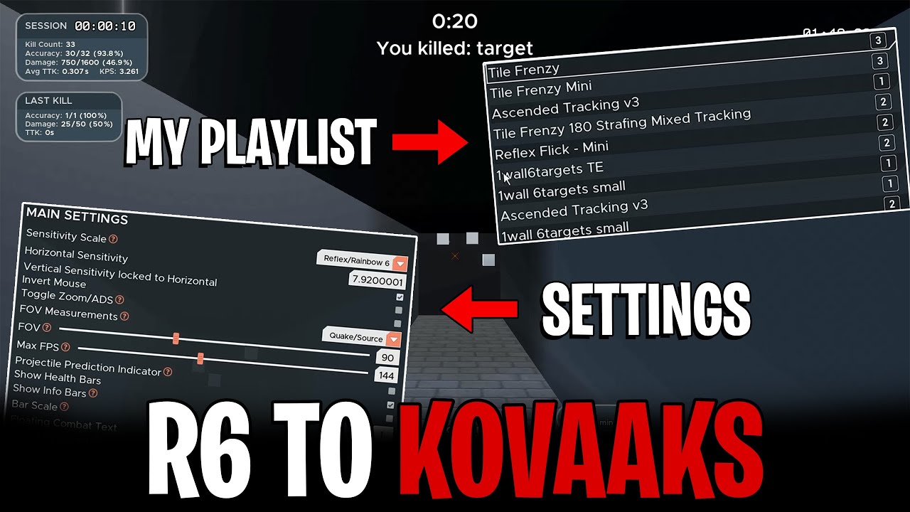 How To Convert Your R6 Sens To Kovaaks My Playlist YouTube
