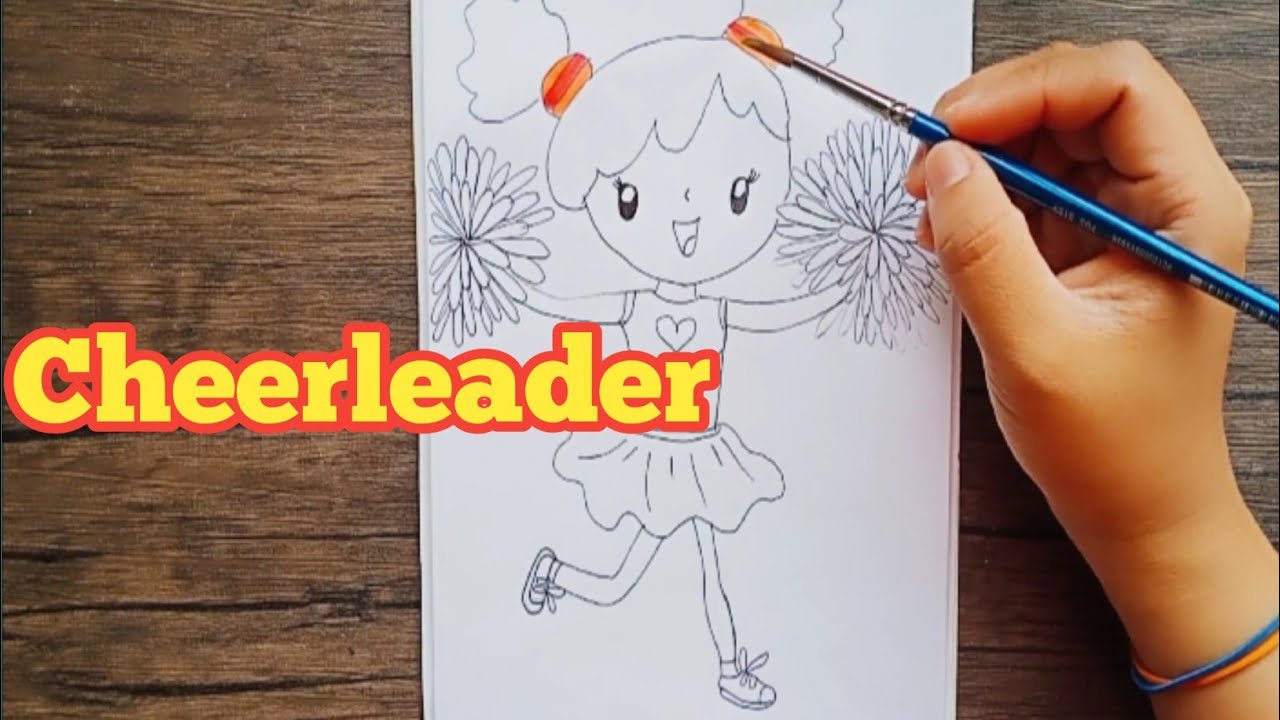 How to draw Cheerleader - YouTube