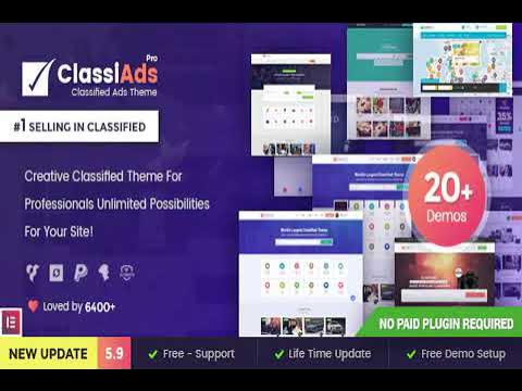 Classiads - Classified Ads WordPress Theme Full Download 2021 - YouTube