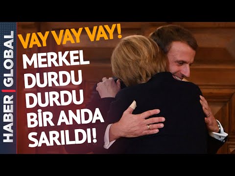 Yok Böyle Bir Veda! İşte Merkel'in Macron'a Sıcak Vedası!