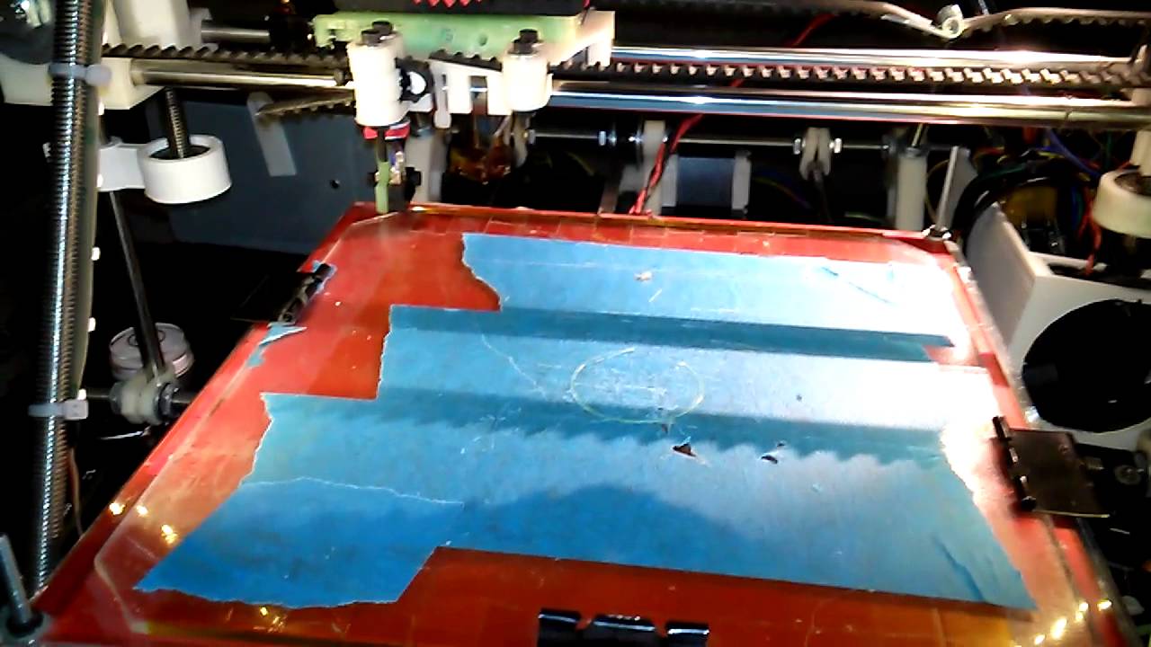 reprap prusa i2 with automatic bed leveling - YouTube