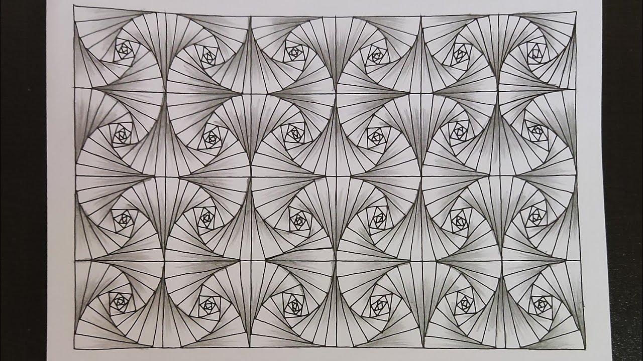 Pattern 164|How to draw pattern|zentangle pattern|geometric pattern ...