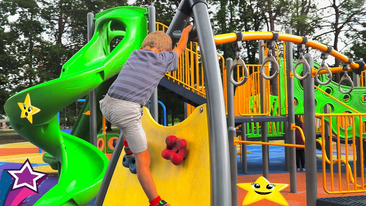 Maxim Playing at Amazing Kids Playground Having Fun on Exciting Rides ...