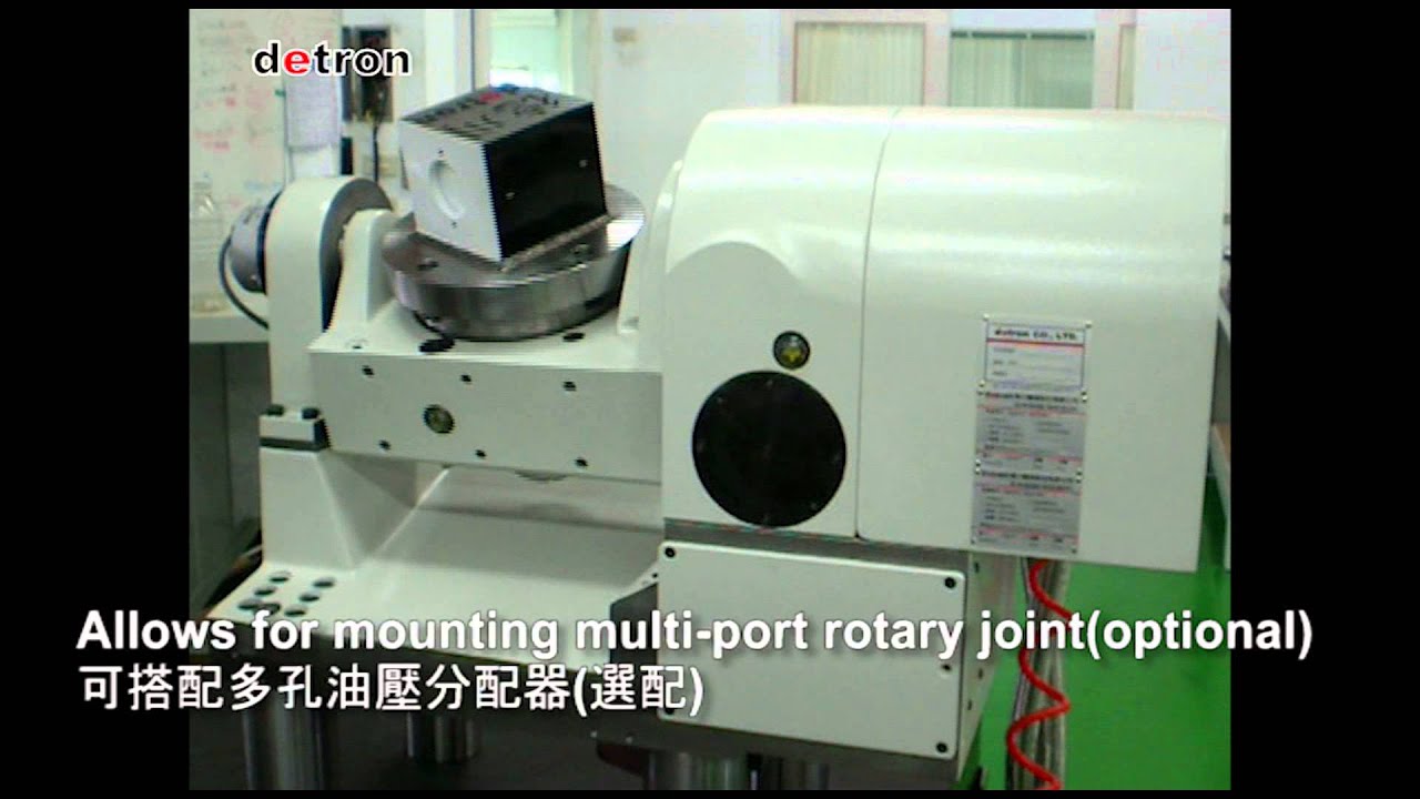 detron NC Rotary Table - 5th axis_GF-210P Tilting Rotary Table - YouTube