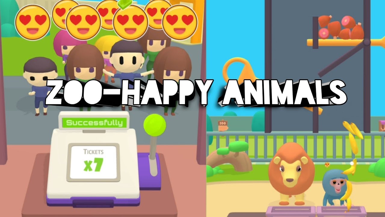 Selling Tickets 🎟 🤗 And Feeding Animals In Zoo - Happy Animals Game ...