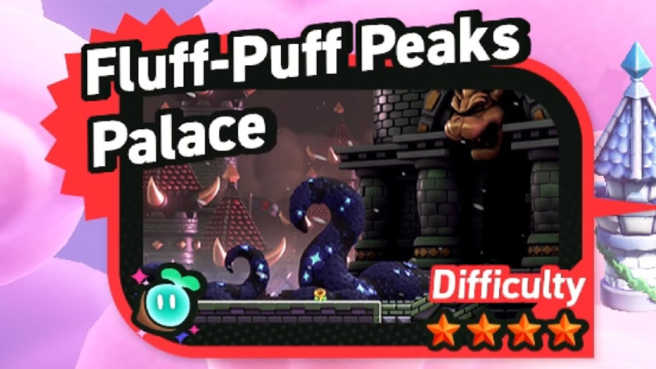 Fluff Puff Peaks Palace 100% All Coins and Wonder Seeds Super Mario Bros Wonder - YouTube