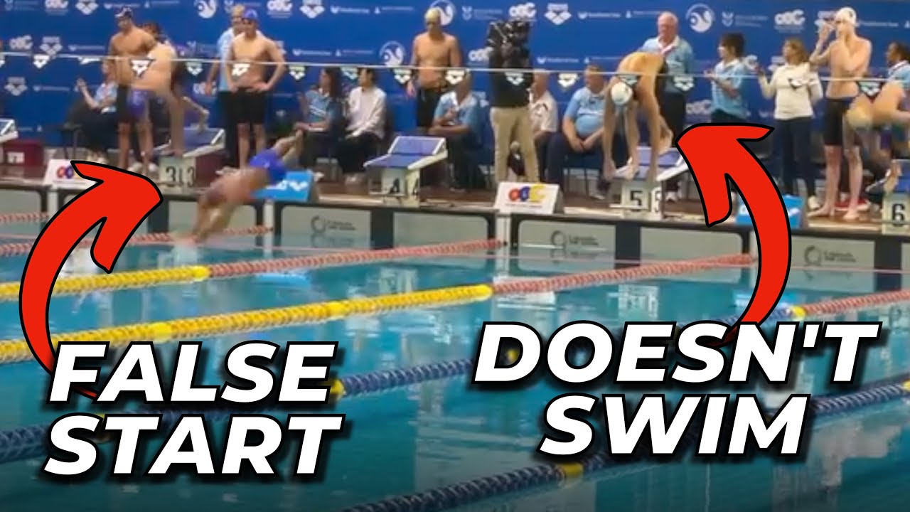 a scream in the crowd causes CHAOS at swim meet - YouTube