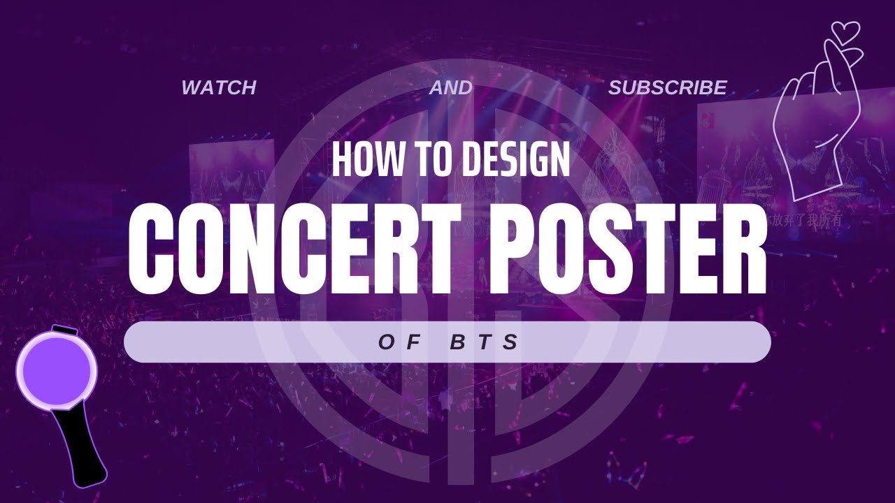 How to design poster | BTS concert poster | Marshmallow by MS # ...