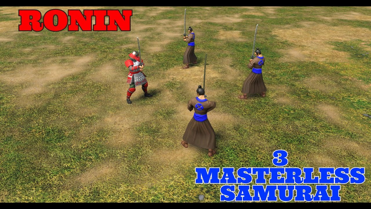 Age of Empires III Definitive Edition Ronin vs 3 Masterless samurai - YouTube