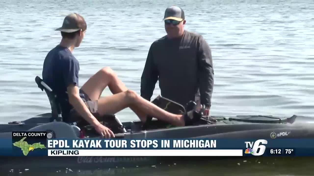 EPDL kayak tour demonstrates new motorized kayaks - YouTube