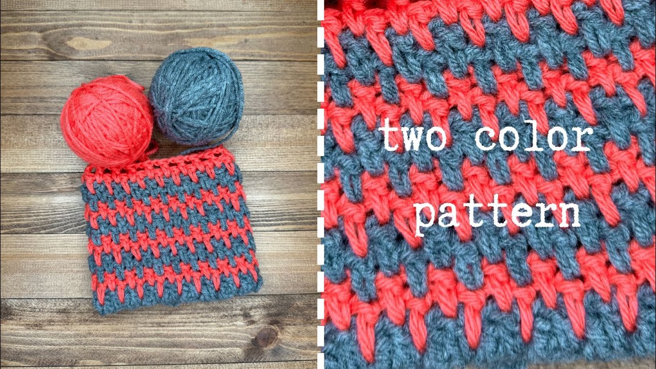 Very Nice Two-colored Crochet Pattern. Detailed Tutorial - YouTube