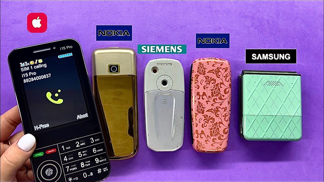 I15 Pro calling Nokia 8800 + Nokia 2600 + Siemens C65 + Samsung Flip 7 ...