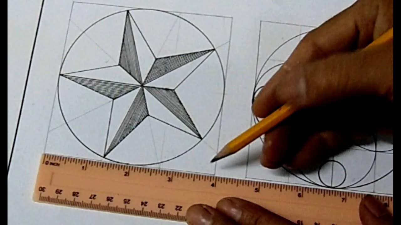 HOW TO DRAW PERFECT PENTAGON TO PENTAGRAM - YouTube
