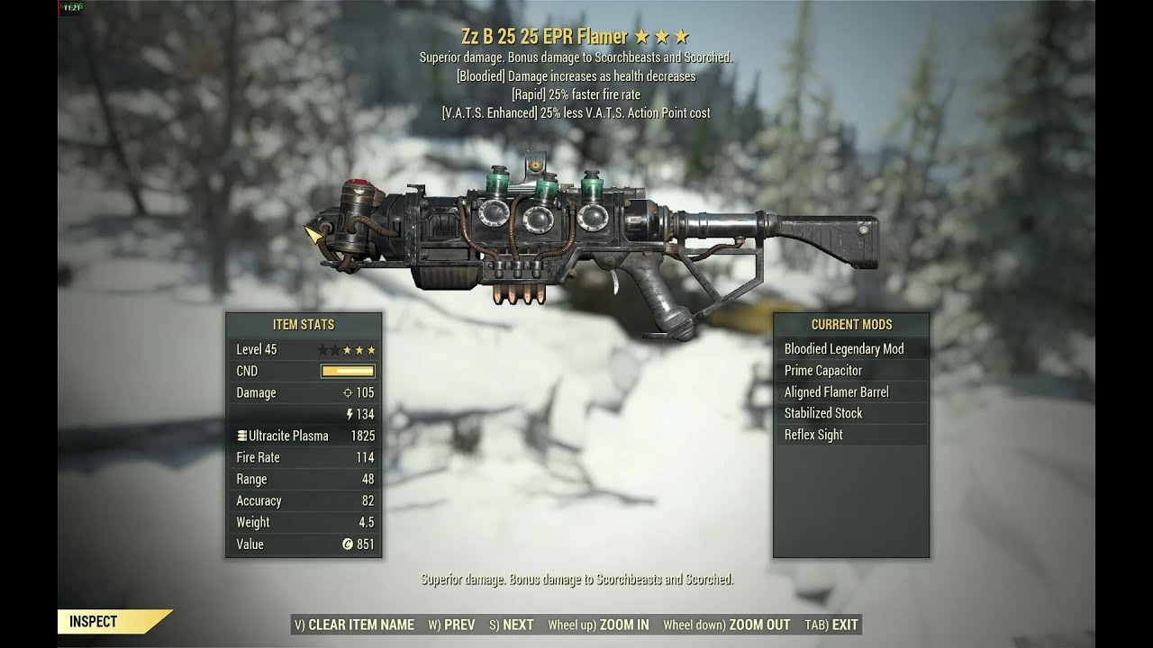 Fallout 76 Enclave Plasma Rifle Flamer Test - YouTube