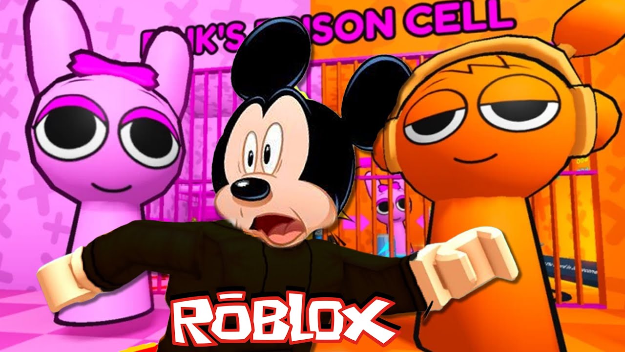 Mickey Mouse ESCAPE Pinki VS Oren SPRUNKI BARRY PRISON in Roblox - YouTube