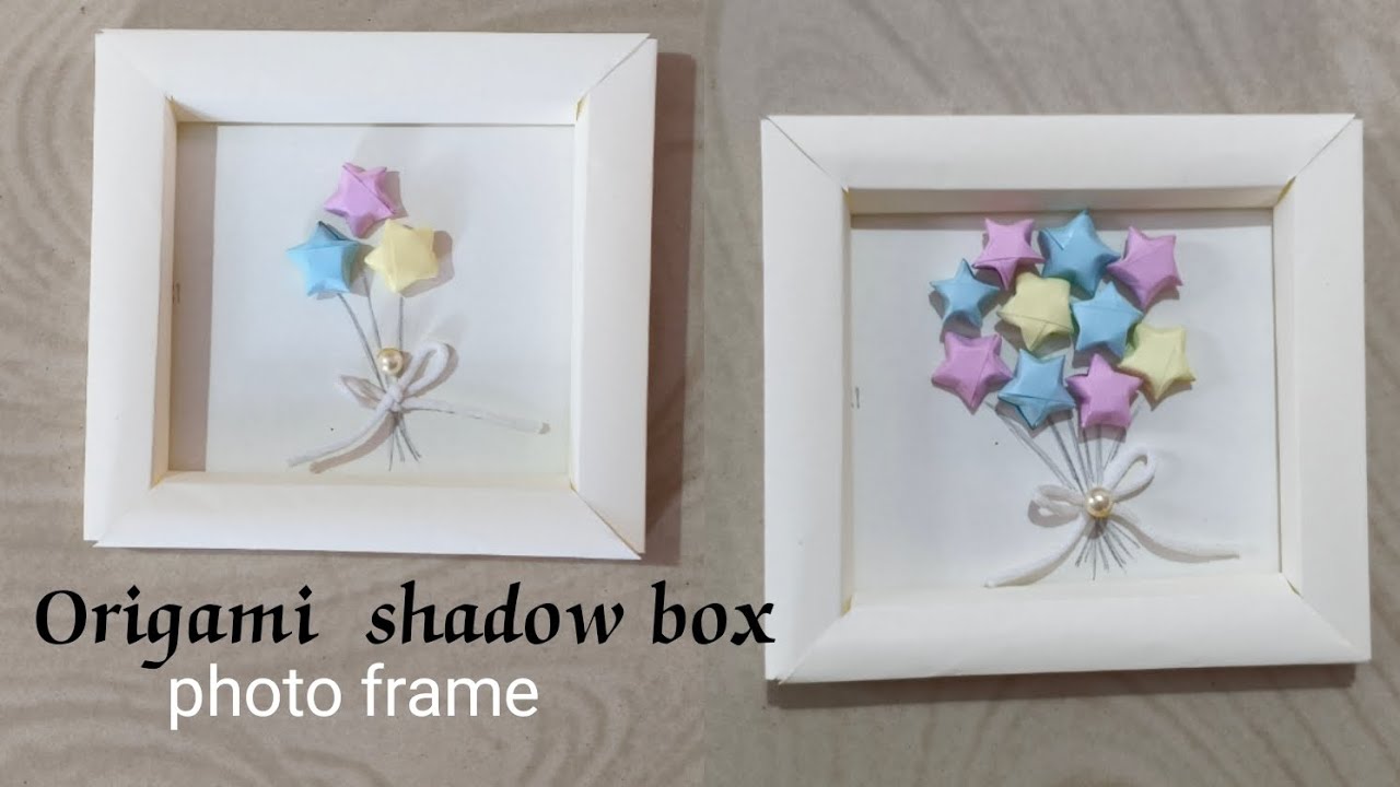 very easy origami shadow box /how to make photo frame Box//origami ...